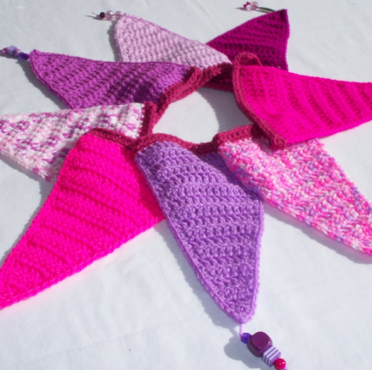 Crochet Bunting - Folksy