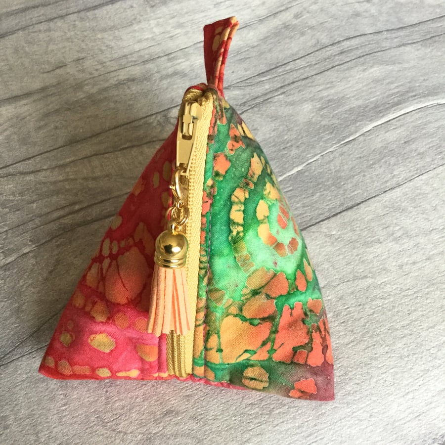 Batik Print Pyramid Purse - Folksy