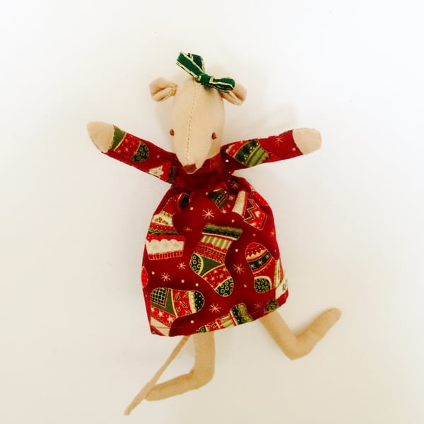 Christmas Mouse - Ruby - Folksy