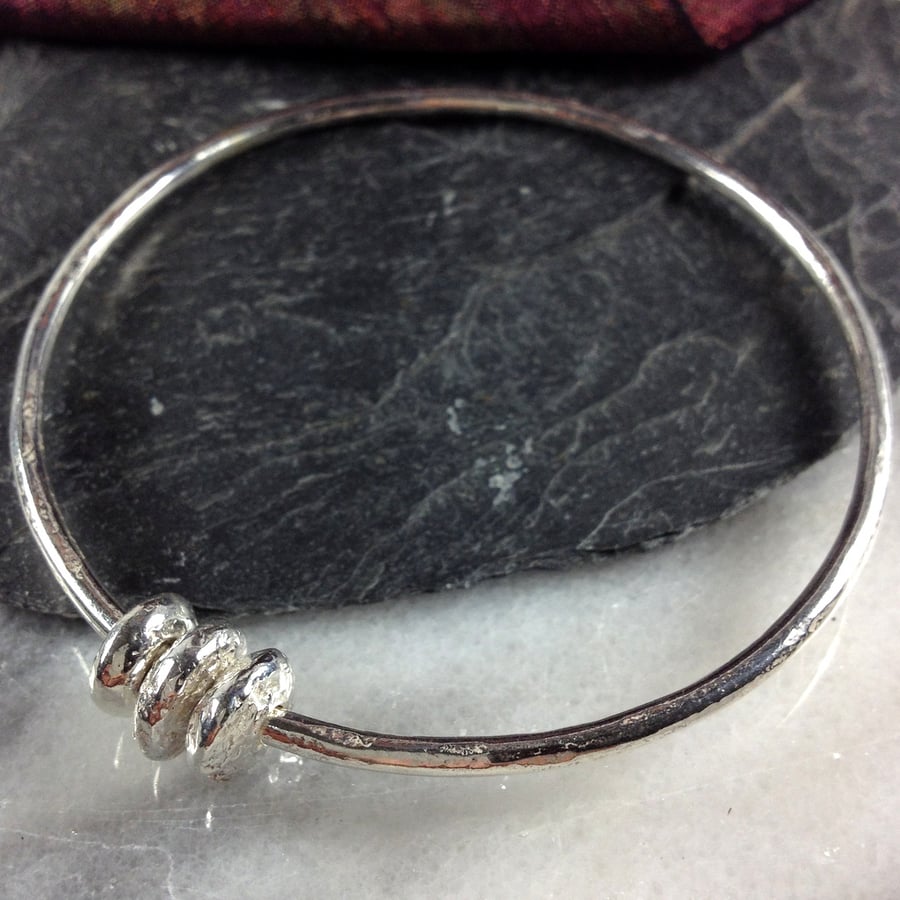 Silver Abacus Bangle - Folksy