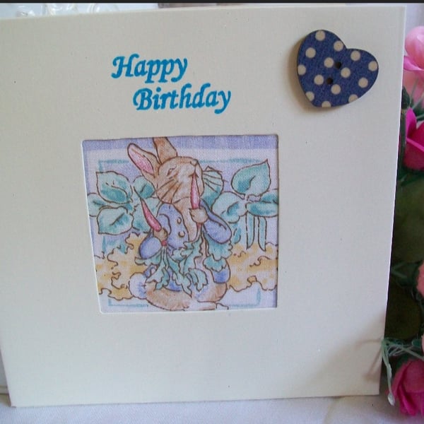 Peter Rabbit handmade birthday card from 1970s ... - Folksy