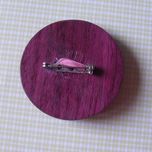 Button Brooch - Folksy