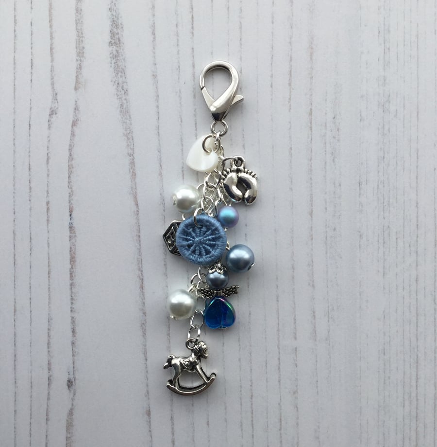 Nursery Bag Charm with Beaded Angel and Dorset ... - Folksy