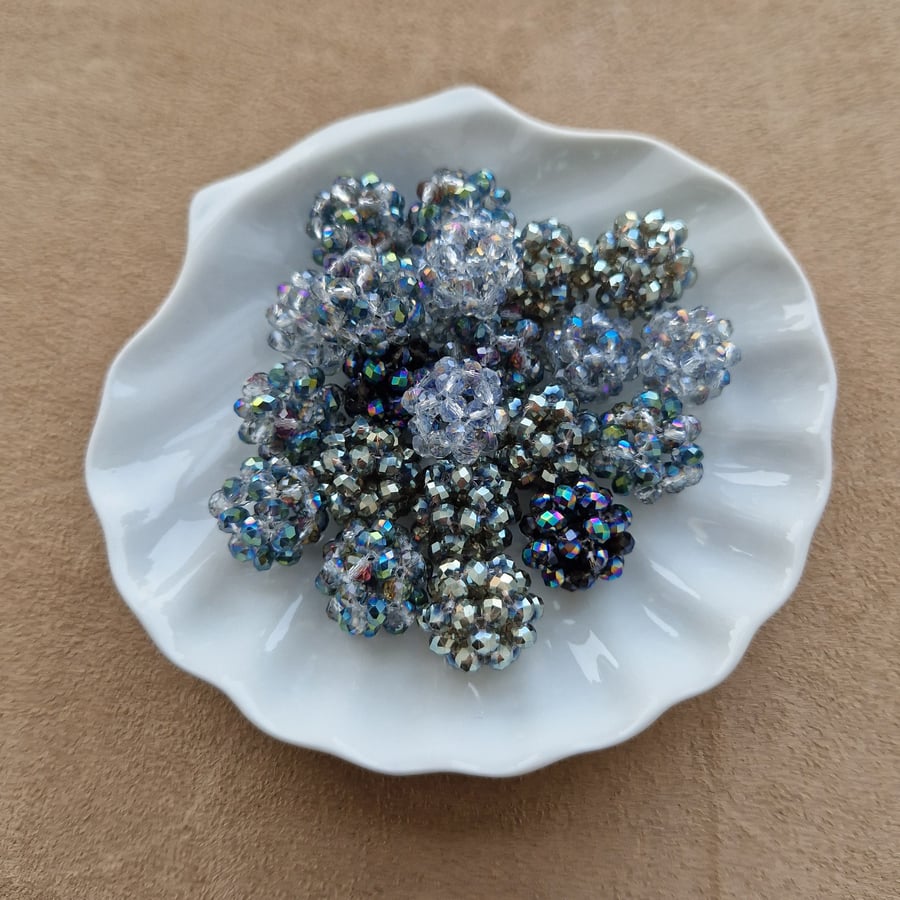 Glass bead balls blues - Folksy