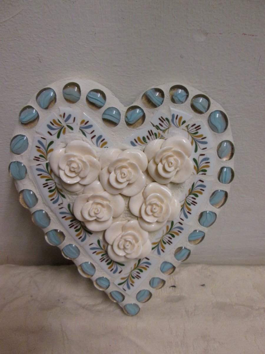 Mosaic Valentines Heart - Folksy