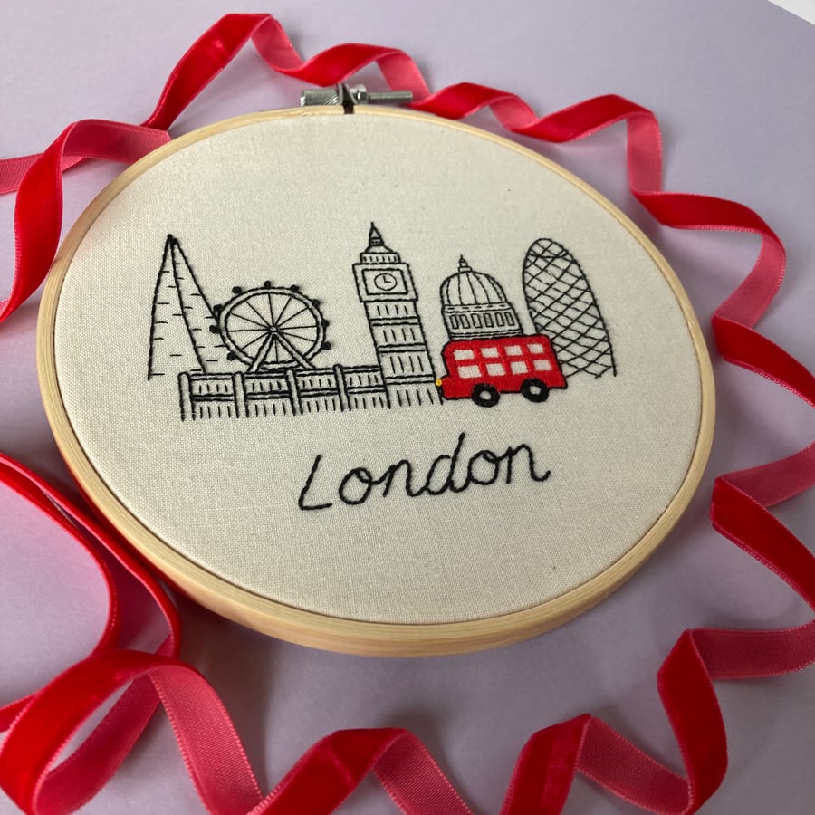 London Hand Embroidery Kit, Cityscape Architect... - Folksy