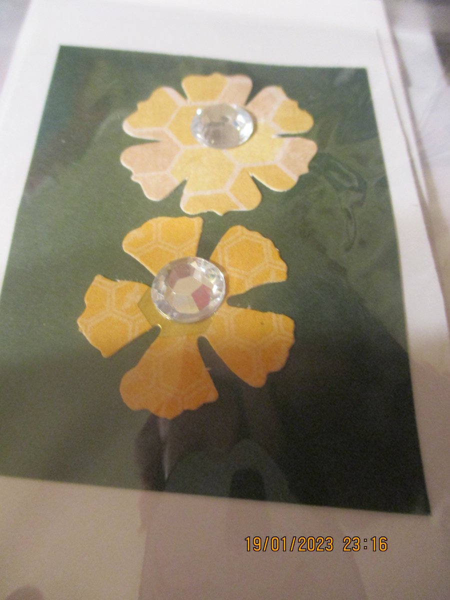 Flower Small Card - Folksy