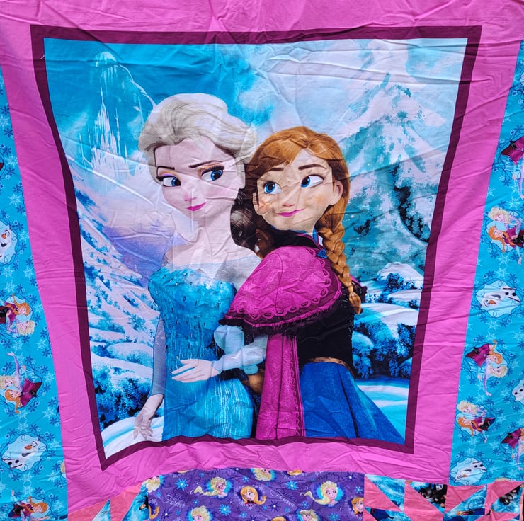 Homemade frozen patchwork quilt - Folksy