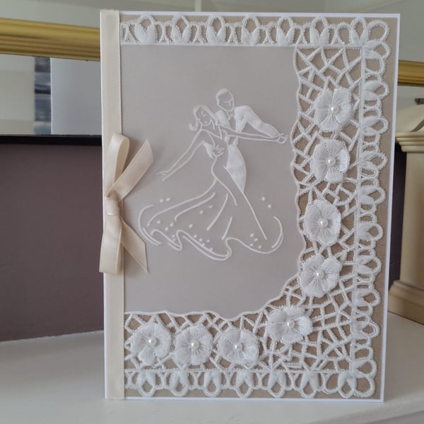 Dancing couple special parchment card - Folksy