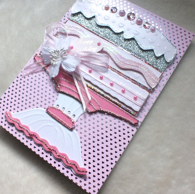 Luxury Handmade Birthday Cake Card - Folksy