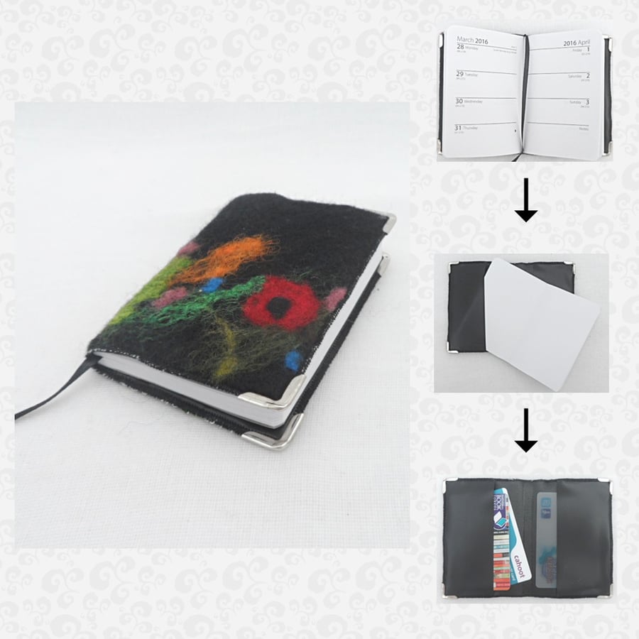 Diary 2016 and Card Holder combined. - Folksy