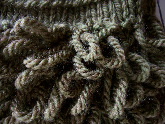 Chunky hand knitted "Loopy" tote bag ... - Folksy