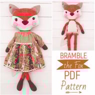 Digital PDF Sewing Pattern for Fox Doll 'Brambl... - Folksy