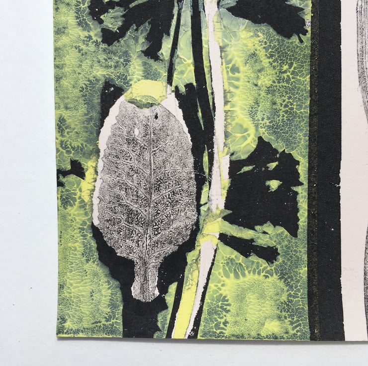 Yellow Floral Original Monoprint by Stef Mitche... - Folksy