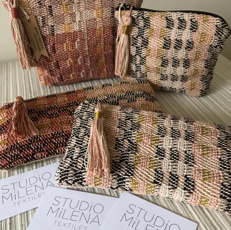 Luxurious handwoven slim pouch "Woven in... - Folksy