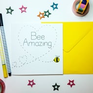 BEE AMAZING congratulations card - Inspirationa... - Folksy