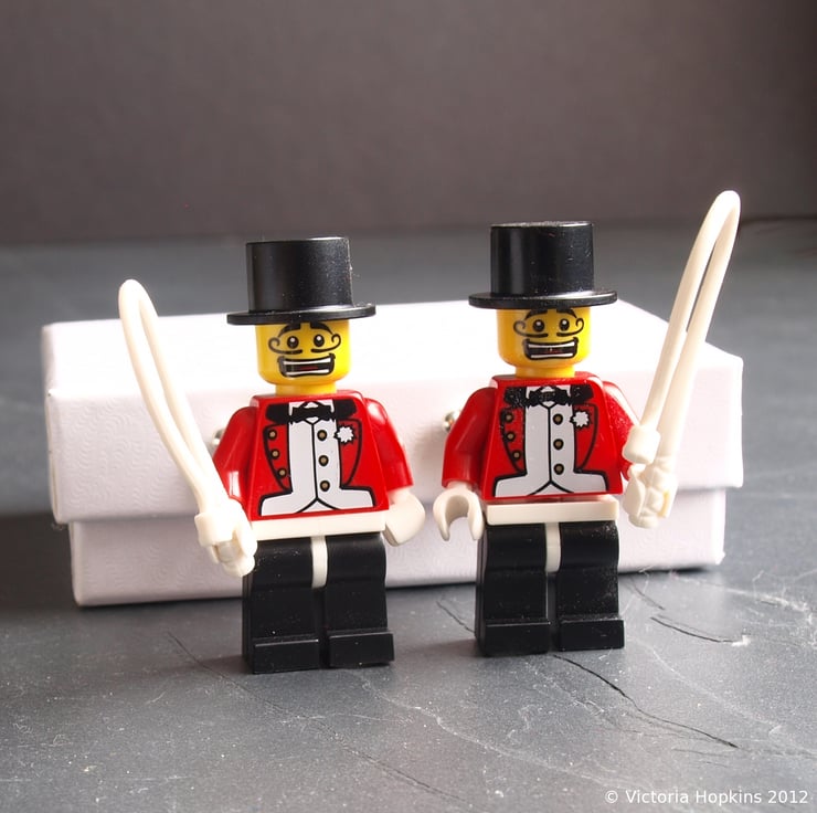 Circus Ringmaster Cufflinks Made From Lego Figures - Folksy