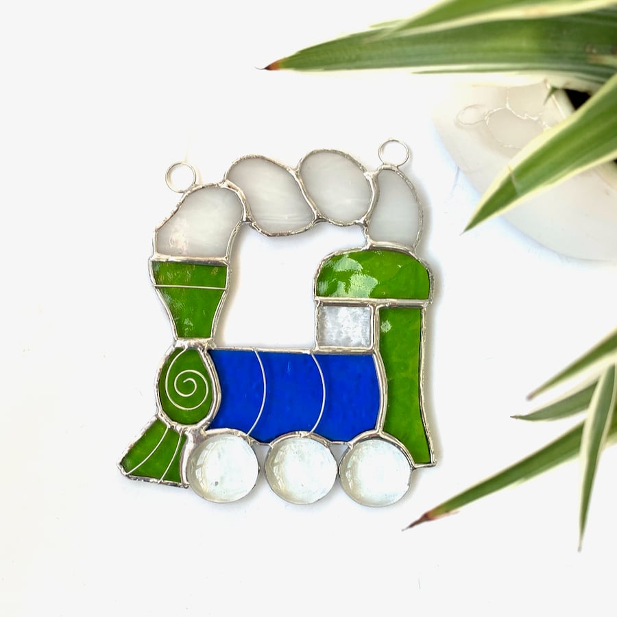 Stained Glass Train Suncatcher - Handmade Windo... - Folksy