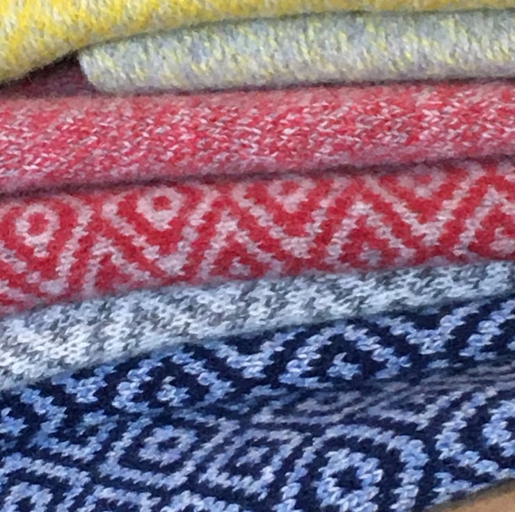 Merino Lambswool Large Marled Blue and Silver S... - Folksy