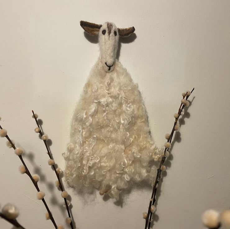 Needle felted sheep. wall hanging sheep,animal,... - Folksy