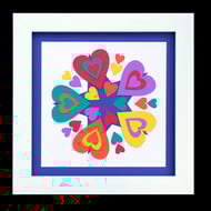 11 - HEART STAR PAPER SCULPTURE WITH MATCHING V... - Folksy