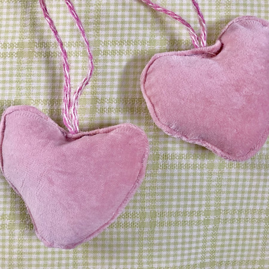 Velvet Heart Decoration - Folksy