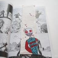 freemotion embroidered zombie bookmark - Folksy