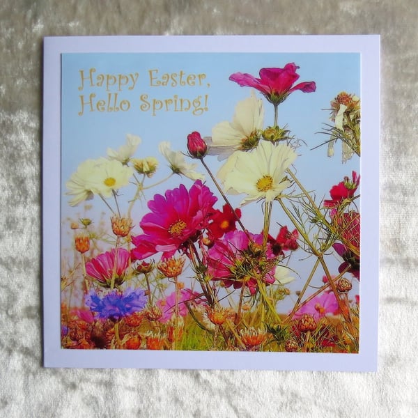 Happy Easter, Hello Spring! Easter card. - Folksy