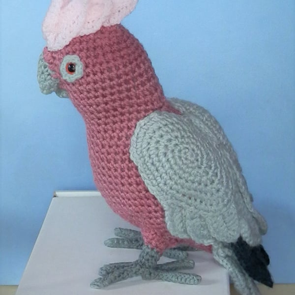 Galah, Rose-Breasted Cockatoo Crochet Bird - Folksy