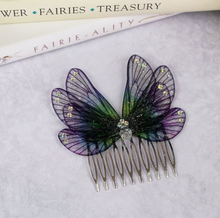 Victorian Style Fairy Mermaid Hair Comb - Purpl... - Folksy