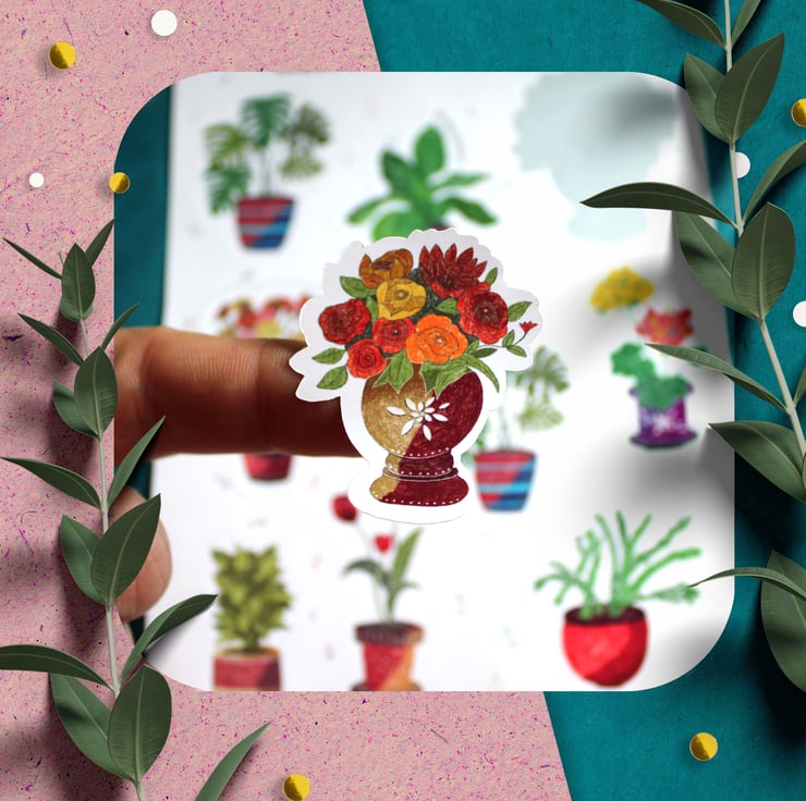 Plants sticker sheet, planner stickers, bullet ... - Folksy