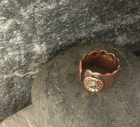 Rustic Copper Turret Ring - Folksy