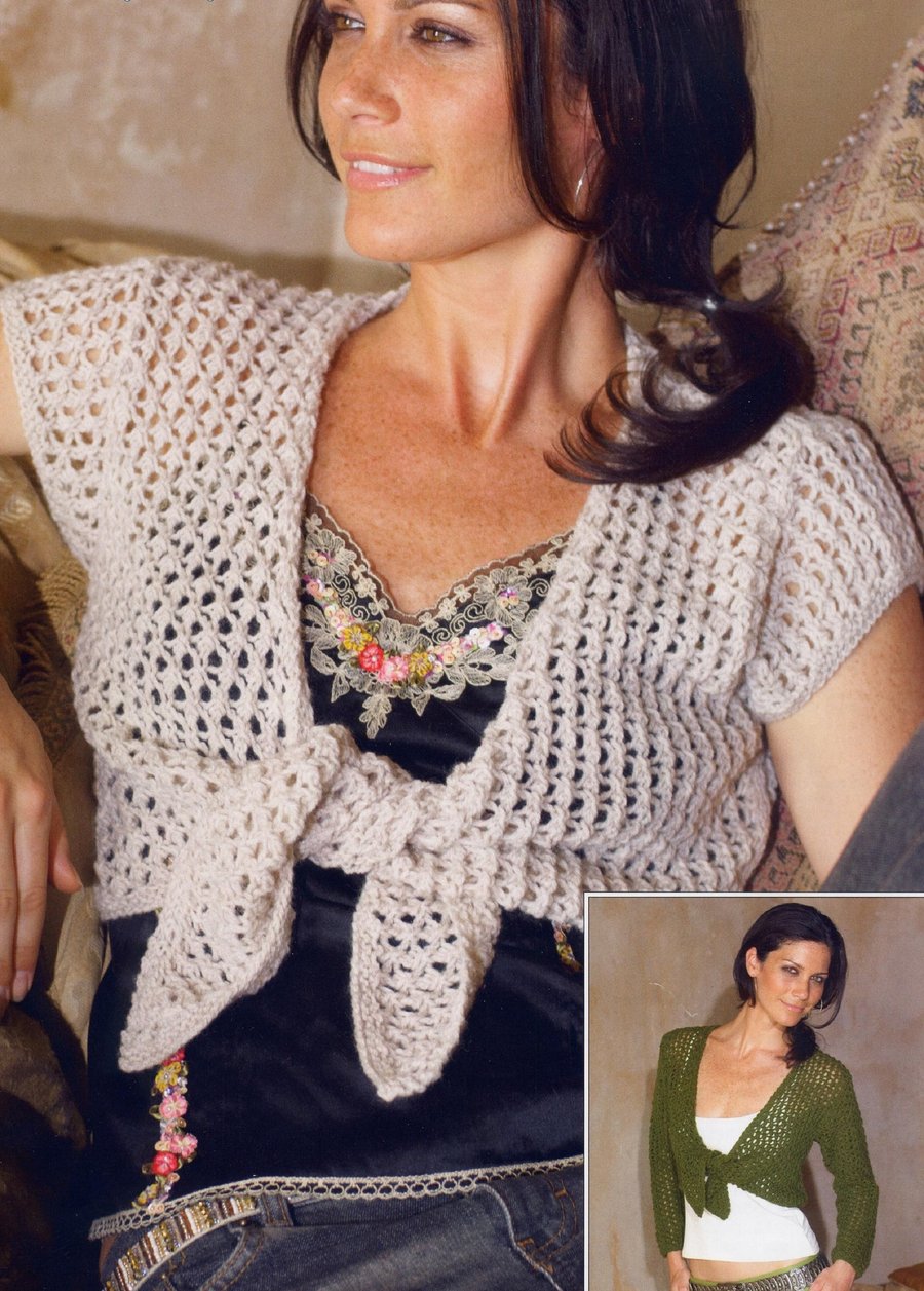 VINTAGE KNITTING PATTERN Ladies Lace Cardigan w... - Folksy