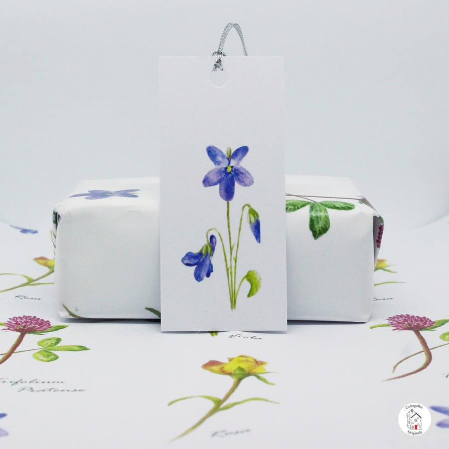 Wildflower Gift Wrap and Tags - 2 Sheets of A3 ... - Folksy