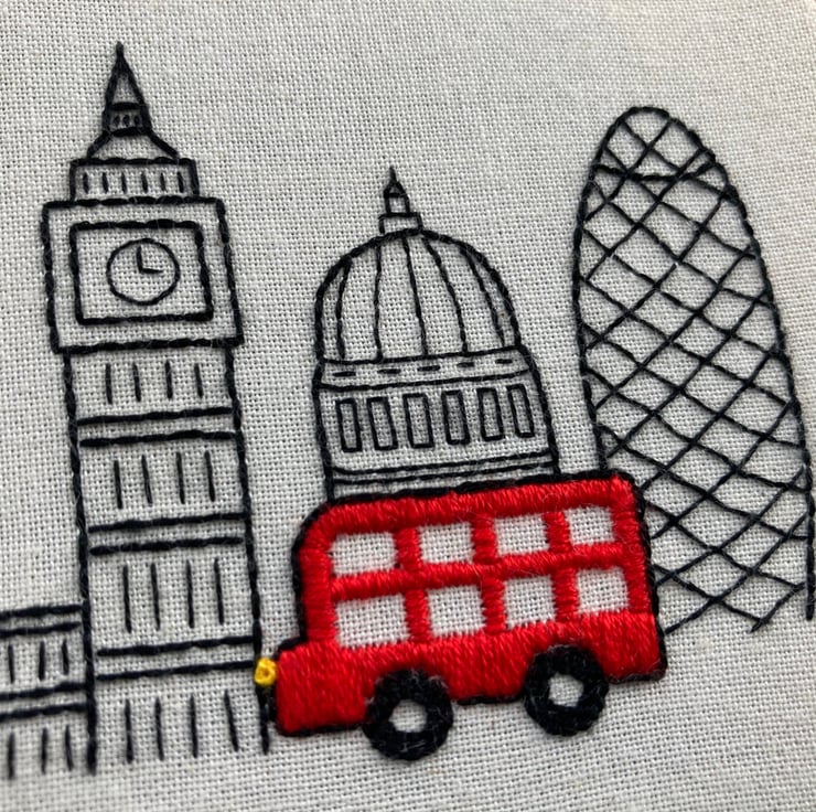 London Hand Embroidery Kit, Cityscape Architect... - Folksy