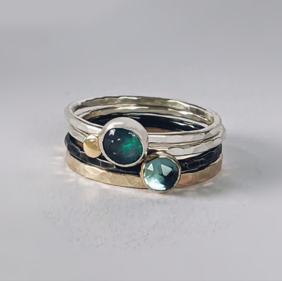 HANDMADE stacking rings - Folksy
