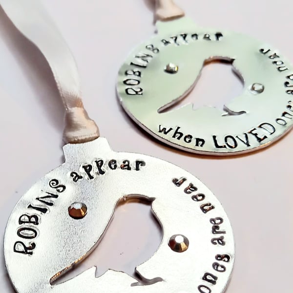 Robin memorial decorations - Folksy