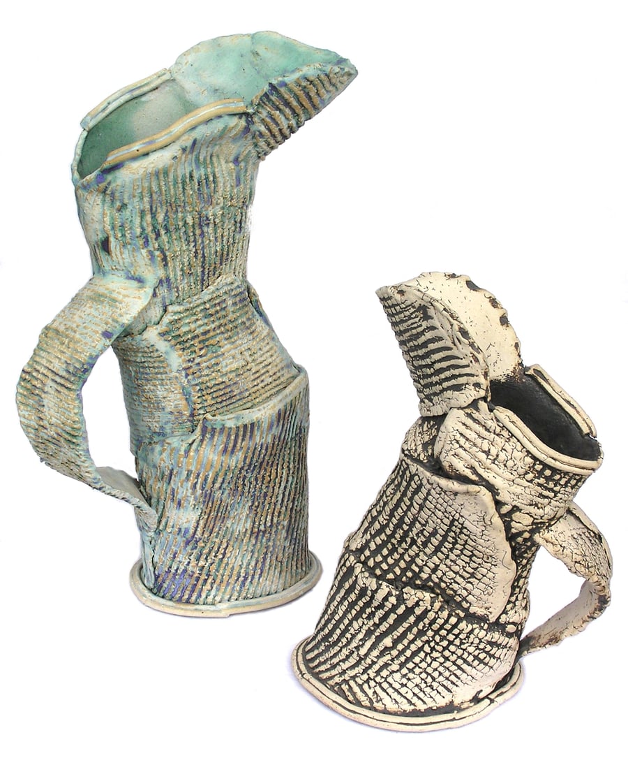 Textured hand made Jugs - Folksy