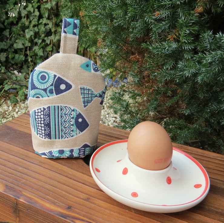 Blue fish. A whimsical egg cosy. For the best... - Folksy