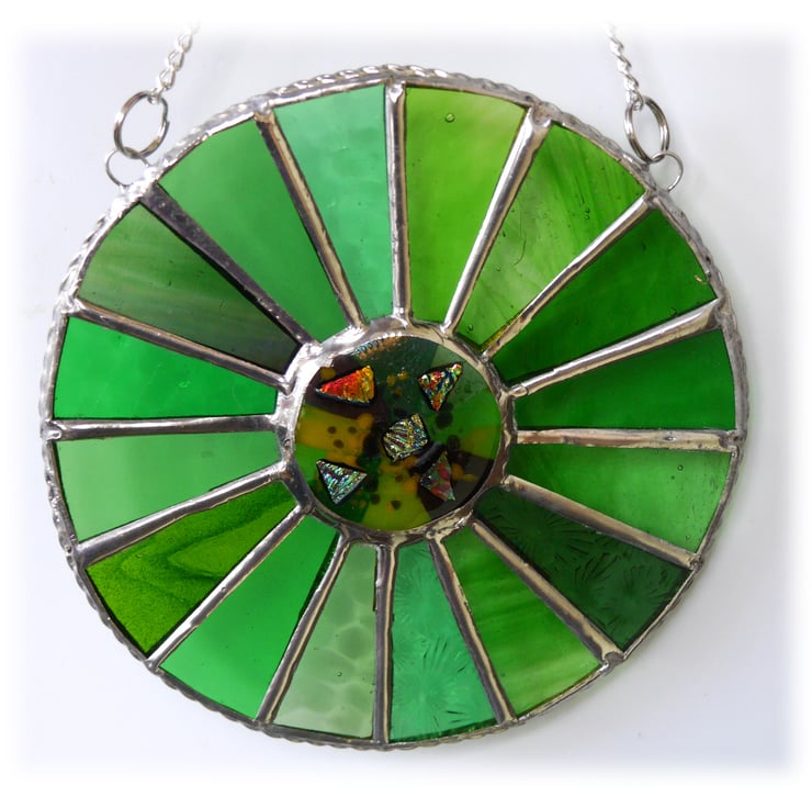Going Green Suncatcher Stained Glass Handmade C... - Folksy