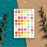 Circular colour stickers, 55 Colour pallet stic... - Folksy