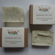 Poppy soap with spearmint and patchouli essenti... - Folksy