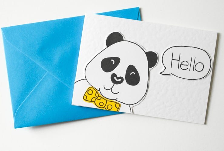 Cute Panda Notecards, Stocking filler Thank you... - Folksy
