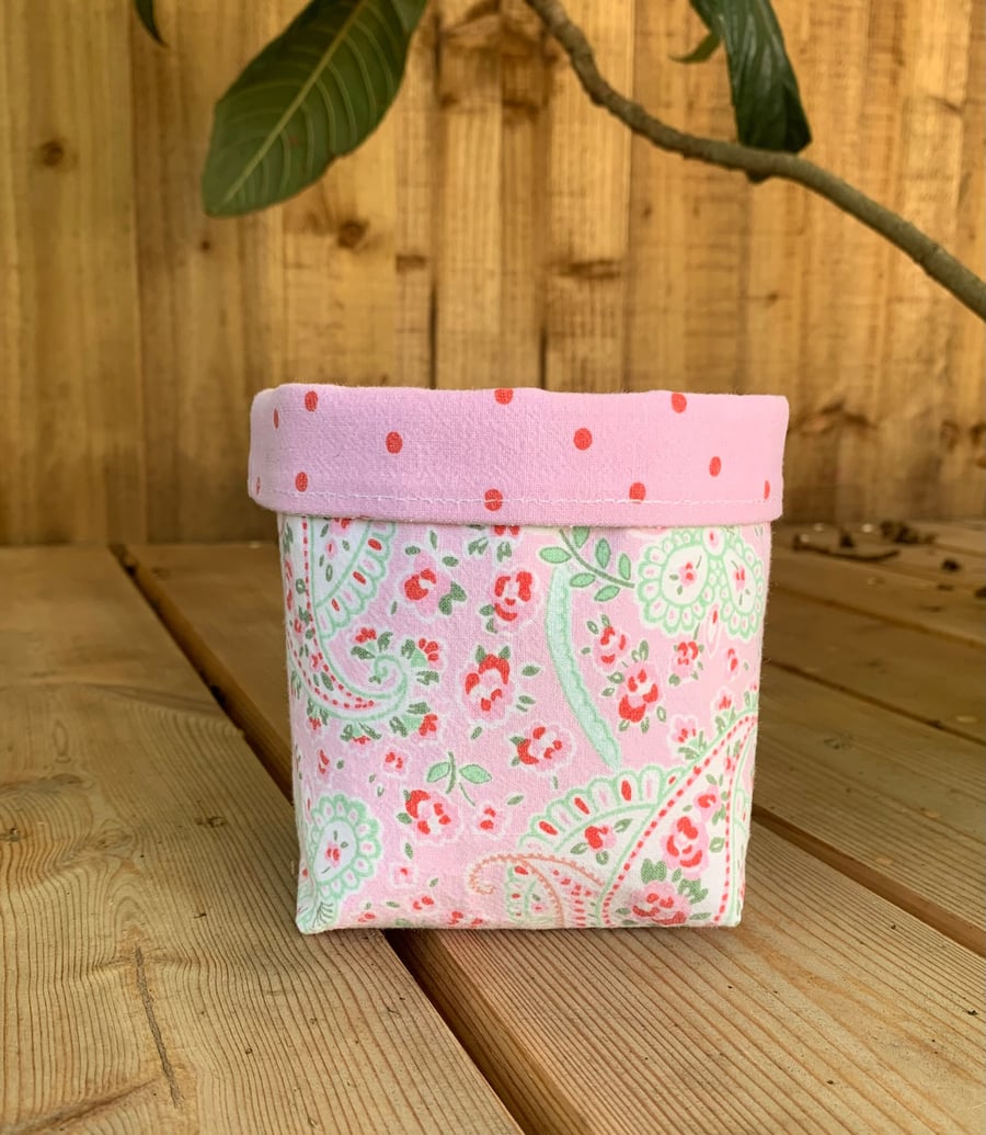 Fabric storage basket - Folksy