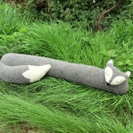 Long fox. A draught excluder made from a textu... - Folksy