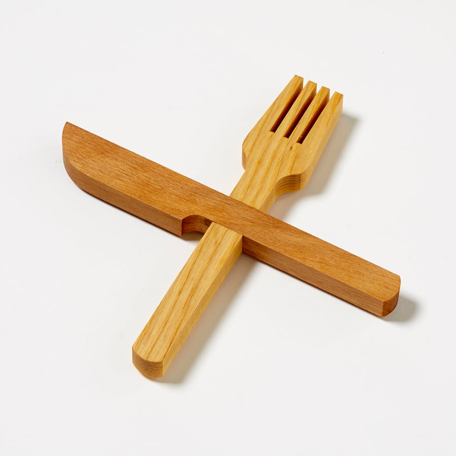 Hardwood 'Tuck-In' Trivet (Pot Holder) from Rec... - Folksy