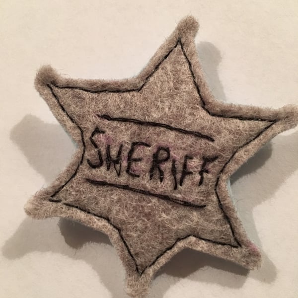 Felt sheriff badge - Folksy