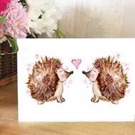 Hedge-hug Greeting Card Hedgehog Greeting Roman... - Folksy