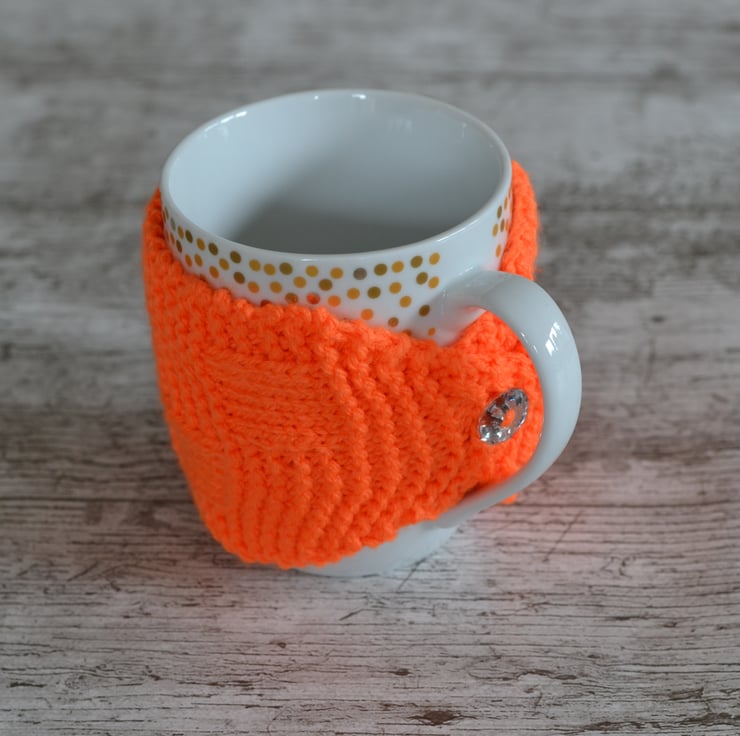 Basket Weave Knitted Mug Hug Cosy - Folksy
