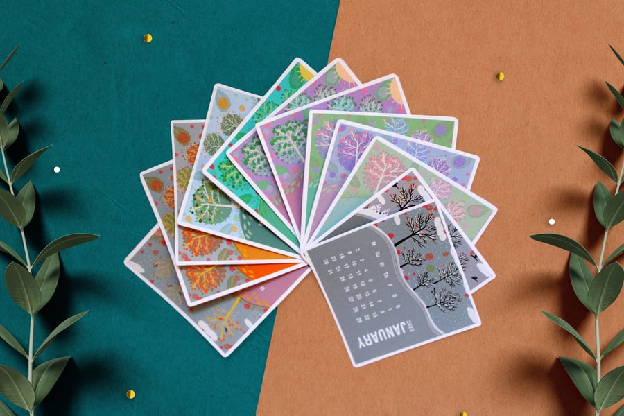 2023 Calendar stickers , Mini calendar stickers... - Folksy